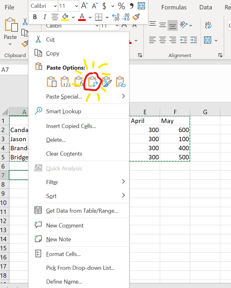 TRANSPOSE PASTE – DiG with Data